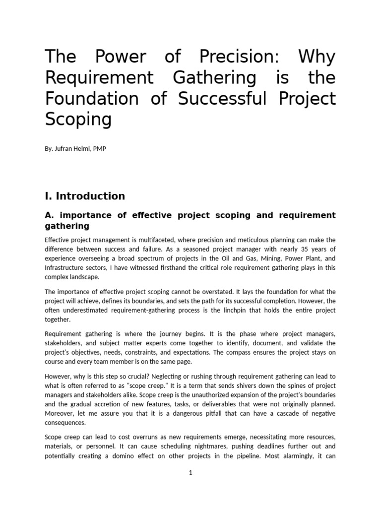 The Power of Precision Requirement Gathering | PDF | Project Management ...