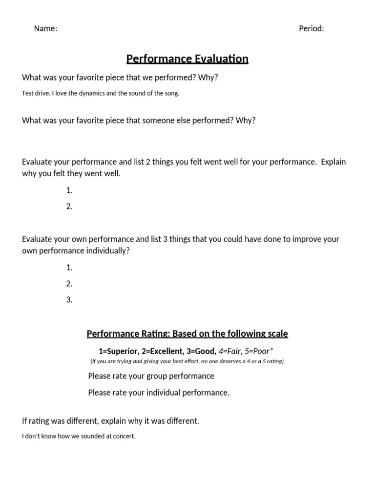 Orchestra Concert Evaluation-2 | PDF