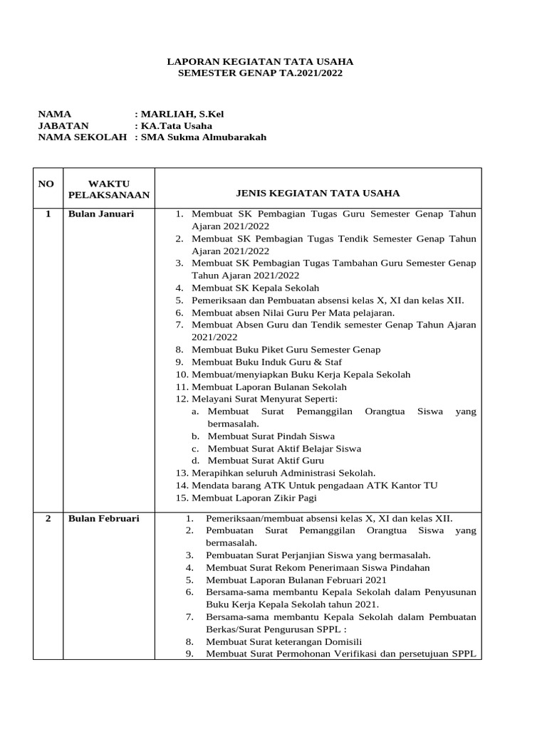 Semester Genap 2021-2022 | PDF