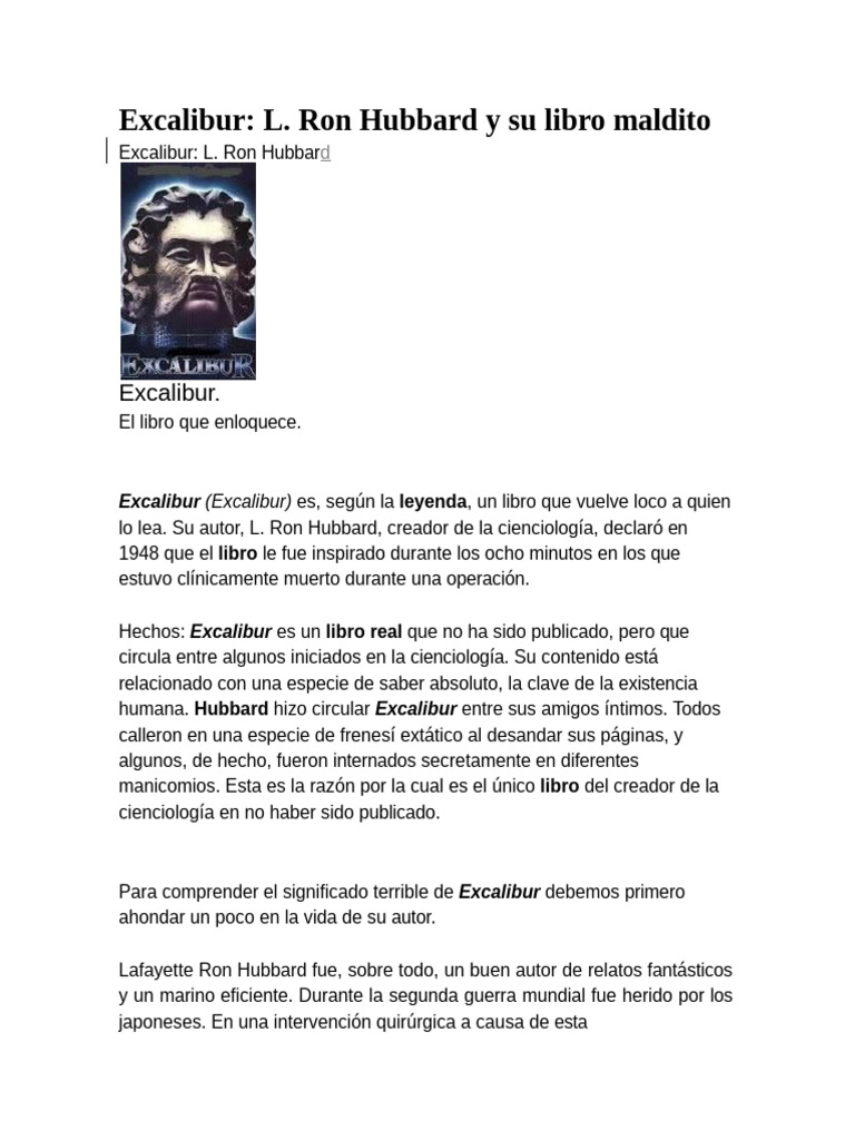 Excalibur | PDF