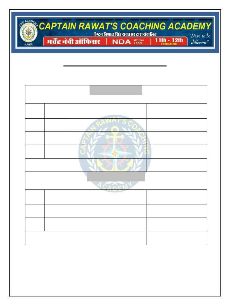 Weekly Test Series Schedule Pdf