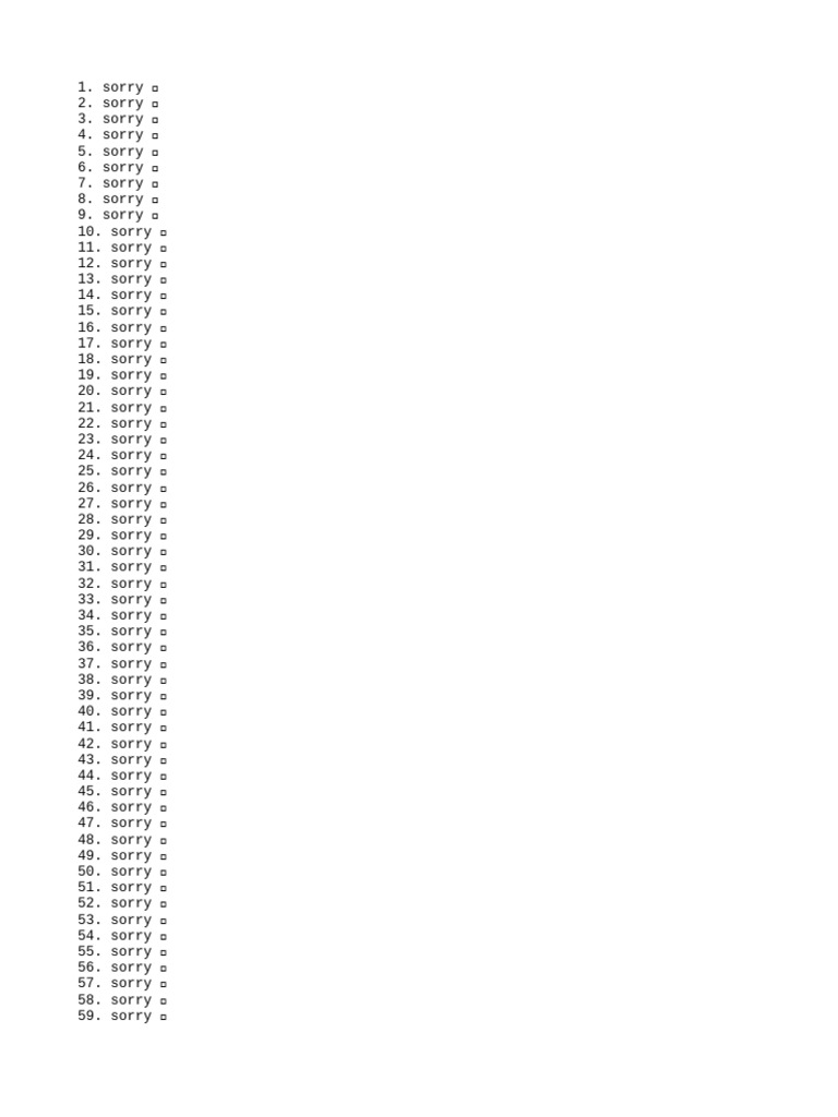 1000 Sorry | PDF