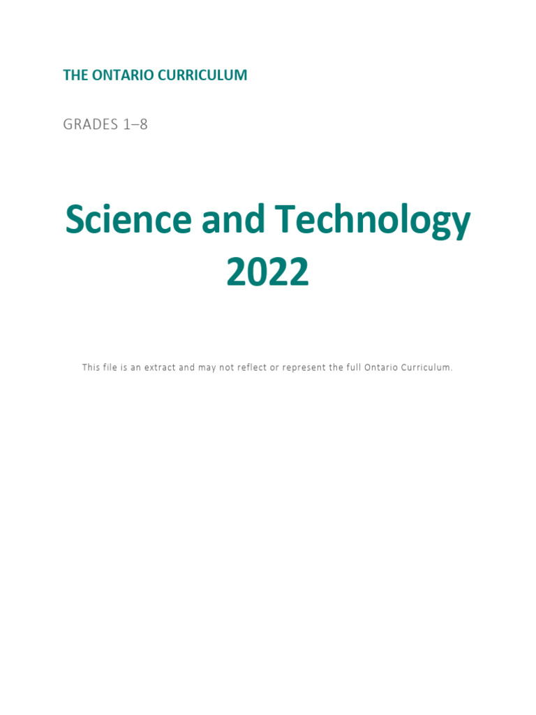 Ontario Grades 1-8 Science Curriculum 2022 | PDF | Mixture | Greenhouse ...