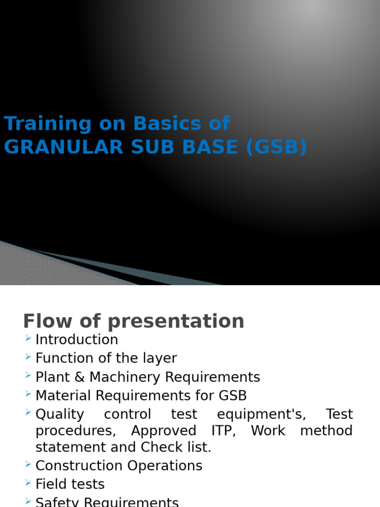 Training On Basics of GSB | PDF | Road Surface | Density