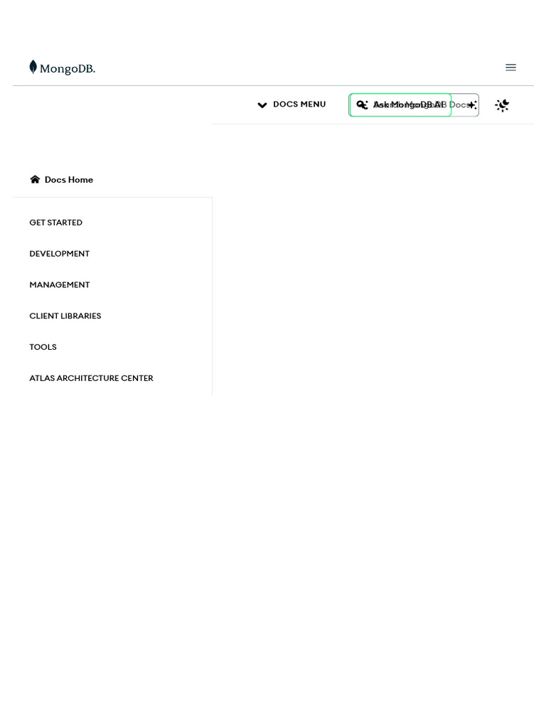 MongoDB Documentation - Homepage | PDF | Mongo Db | Databases