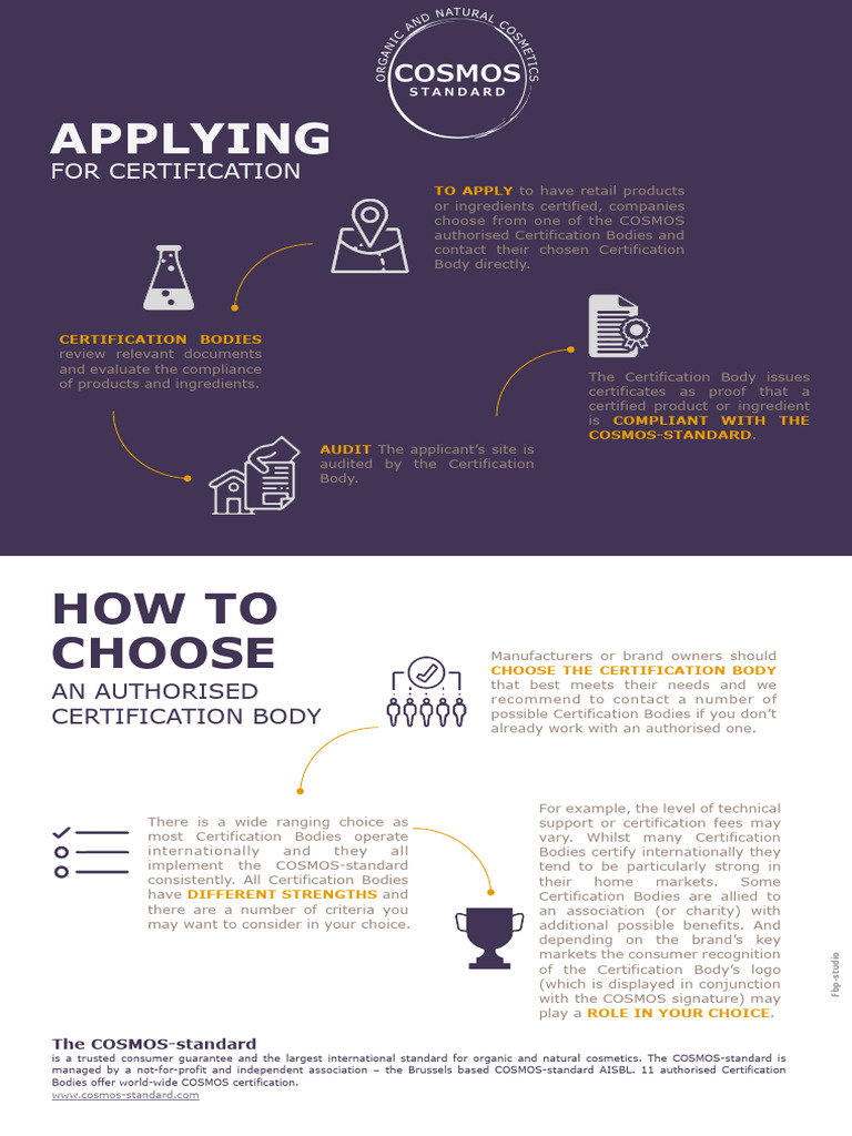 COSMOS Certification Application Guide | PDF | Certification | Brand