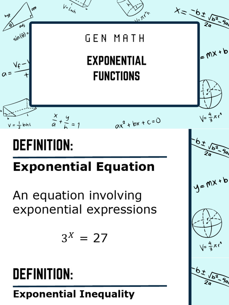 GM Exponential Functions | PDF