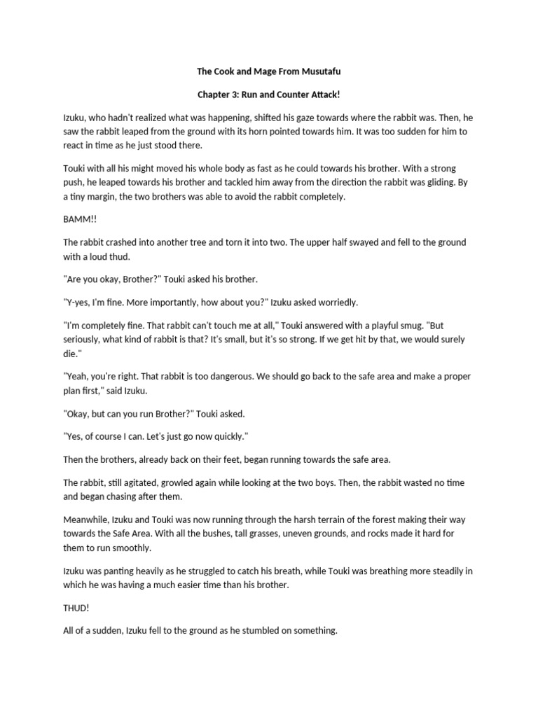 Chap 3 The Cook and Mage From Musutafu | PDF | Plateau