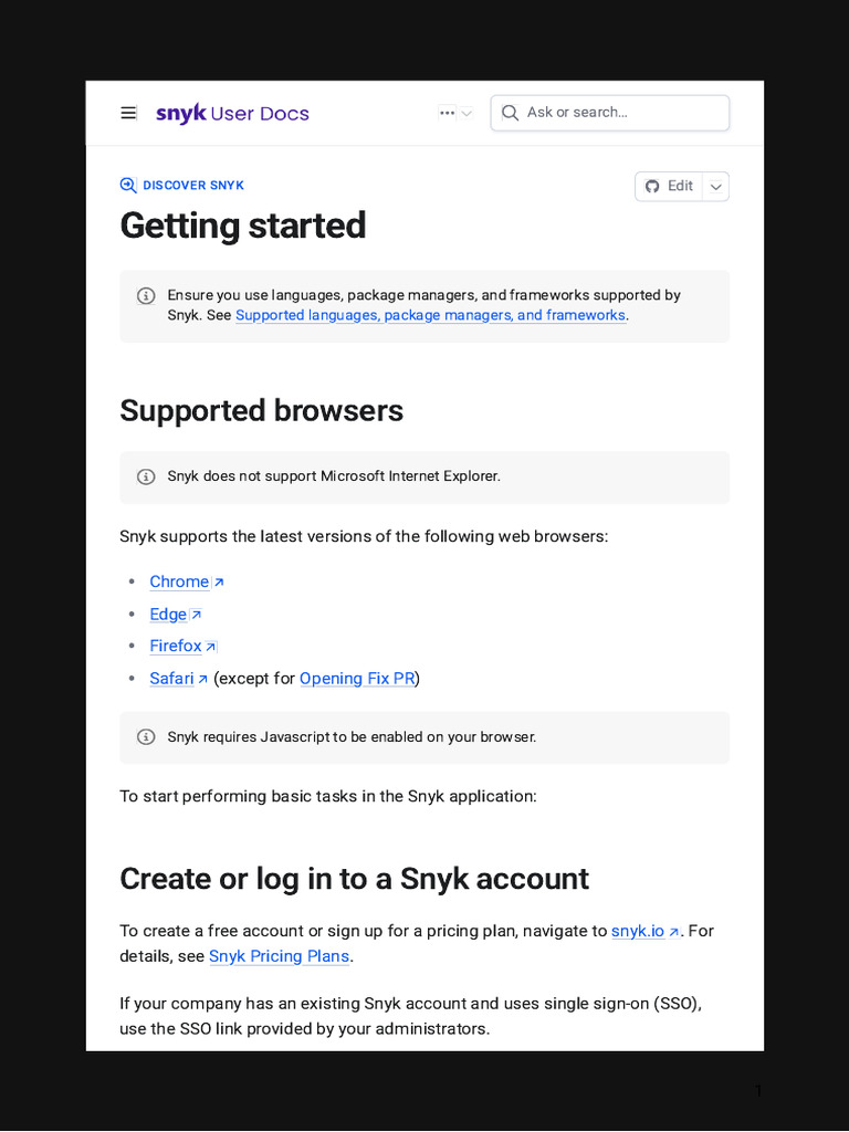 Snyk User Docs | PDF | Information Technology | Computing
