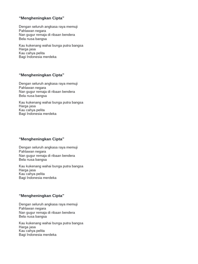 Mengheningkan Cipta | PDF