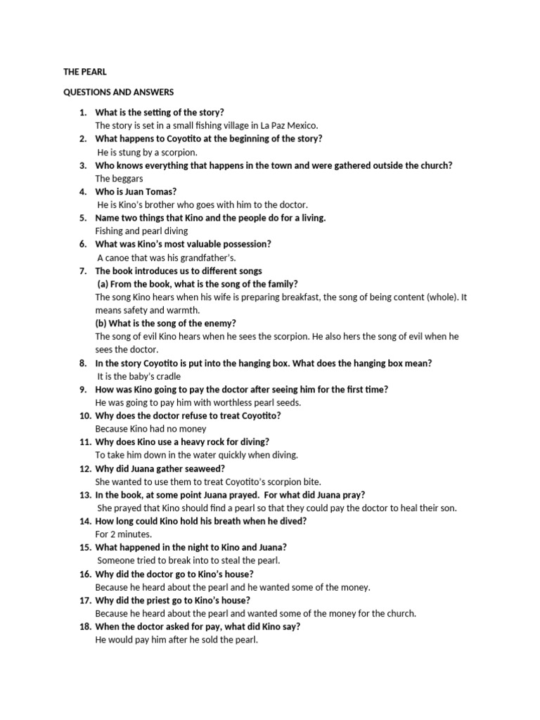 The PEARL-questions and Answers | PDF