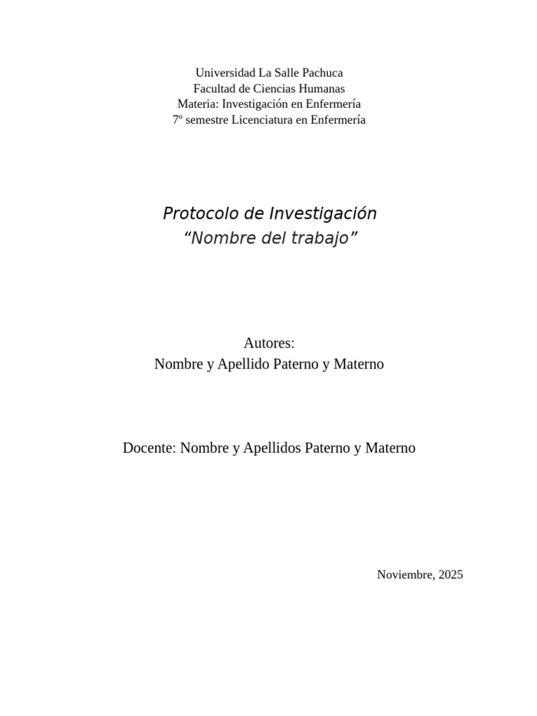 Formato de Protocolo de Investigación V2 | PDF | Science