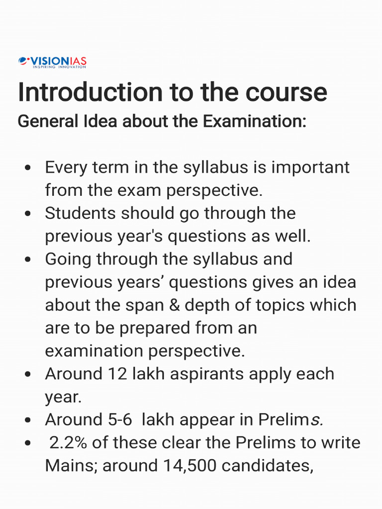 Introduction To The Course Detailed Summary | PDF