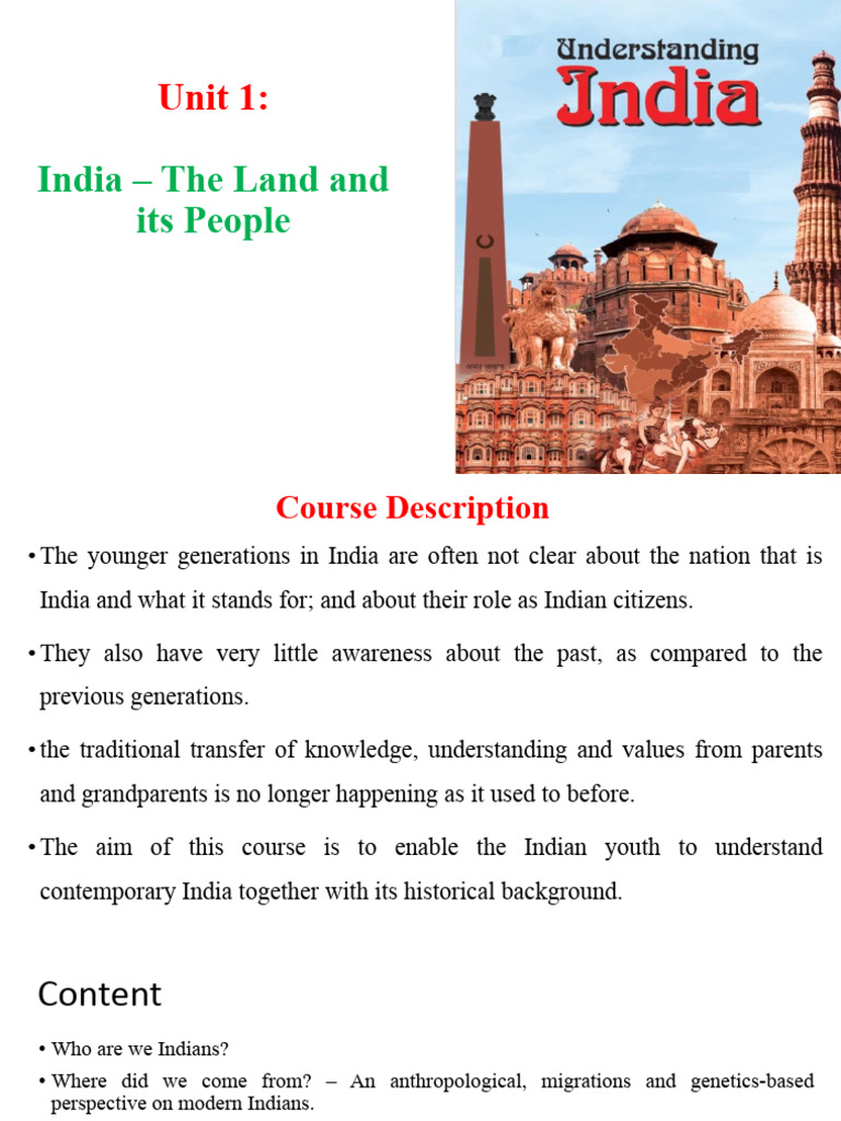 Understanding India Unit 1 | PDF