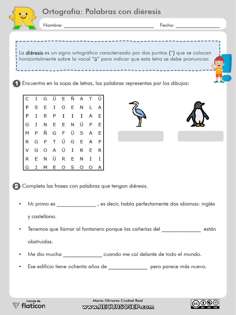 Regla Ortografica Palabras Con Dieresis 1 | PDF