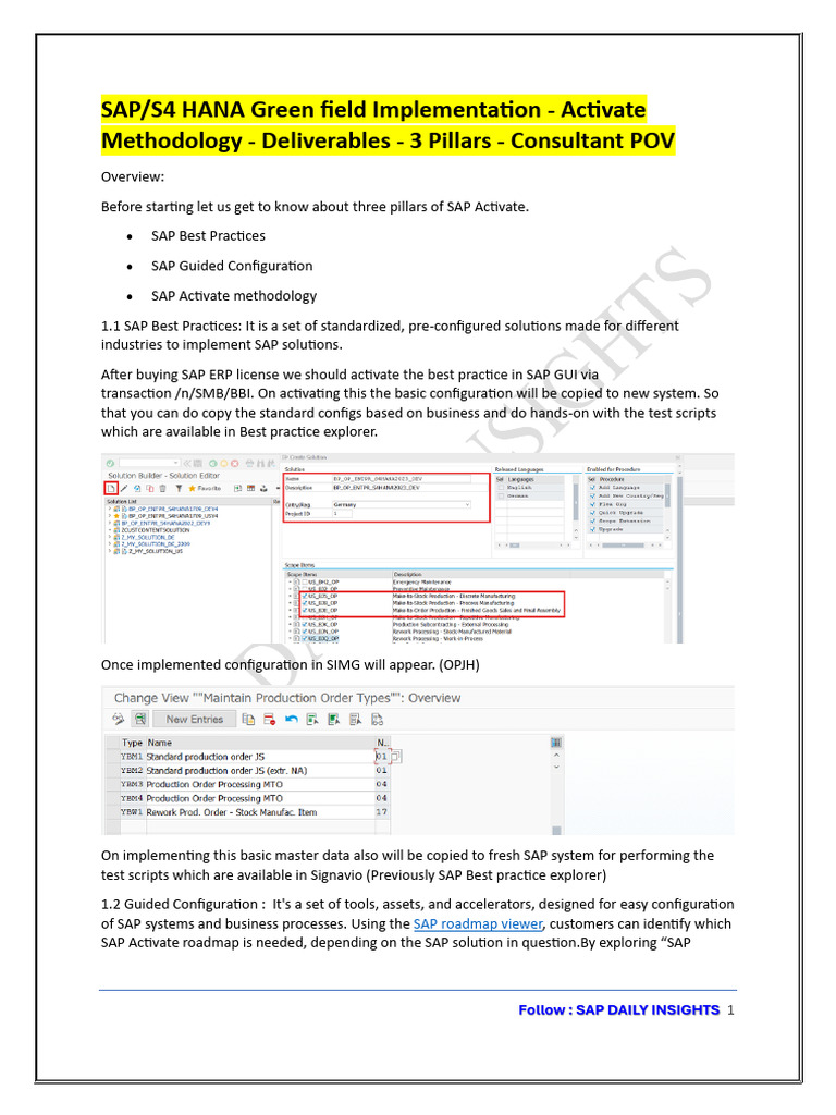 SAP S/4HANA Greenfield Implementation Guide | PDF | Project Management ...