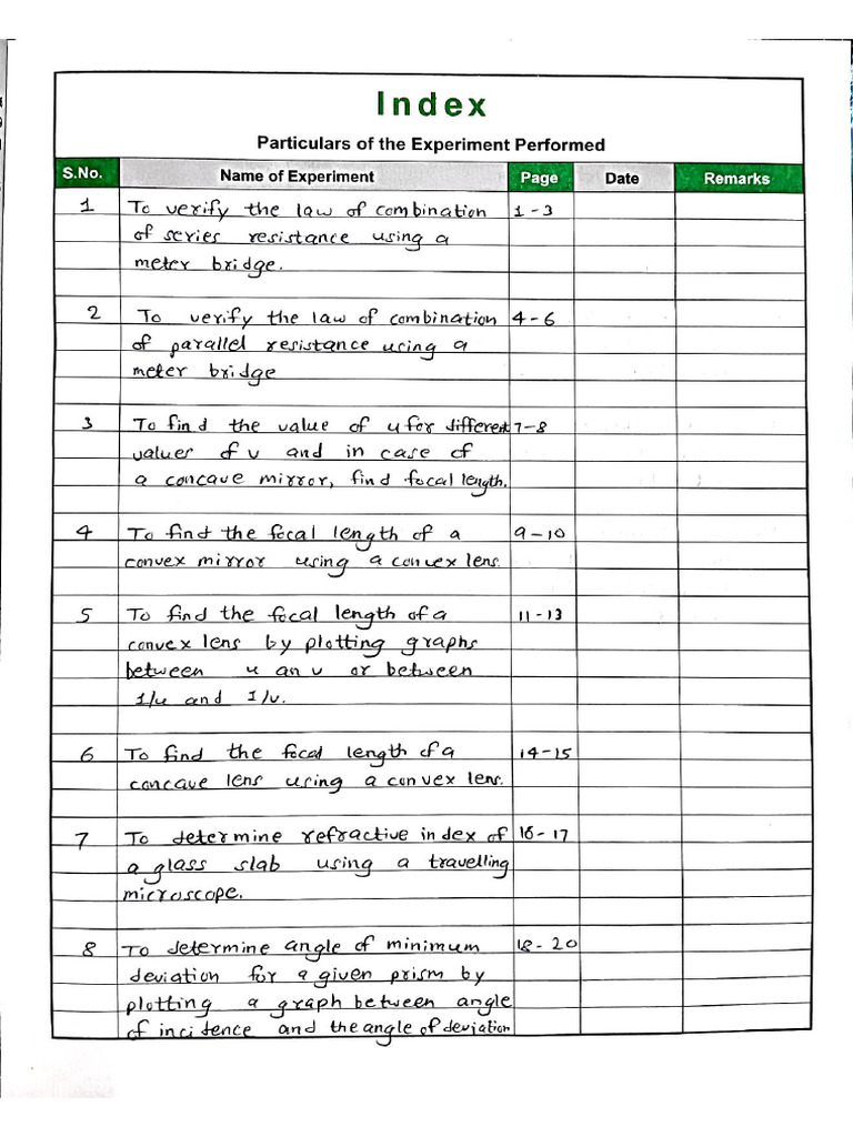 Physics Lab Manual Class 12th 2025-26 | PDF