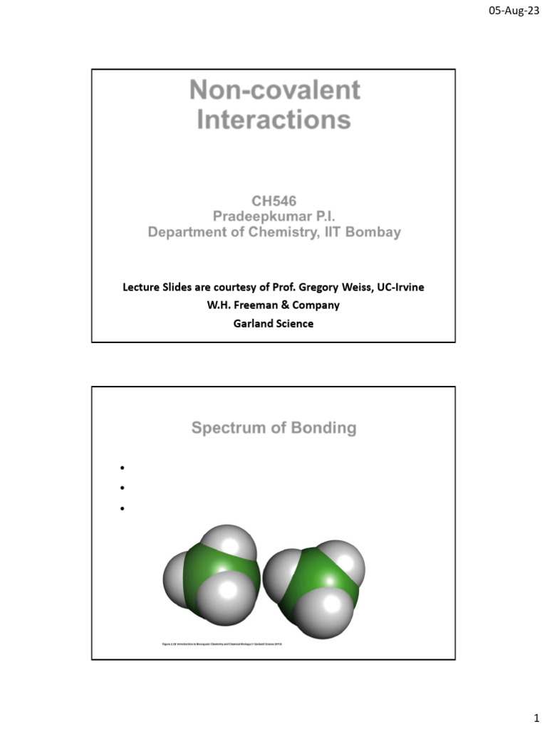 Understanding Non-Covalent Interactions | PDF | Chemical Bond ...
