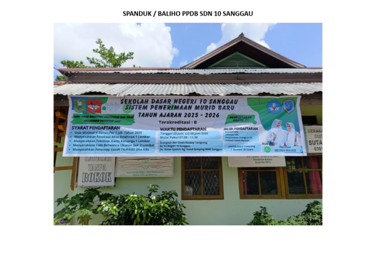 Spanduk - Baliho SPMB SDN 10 Sanggau | PDF