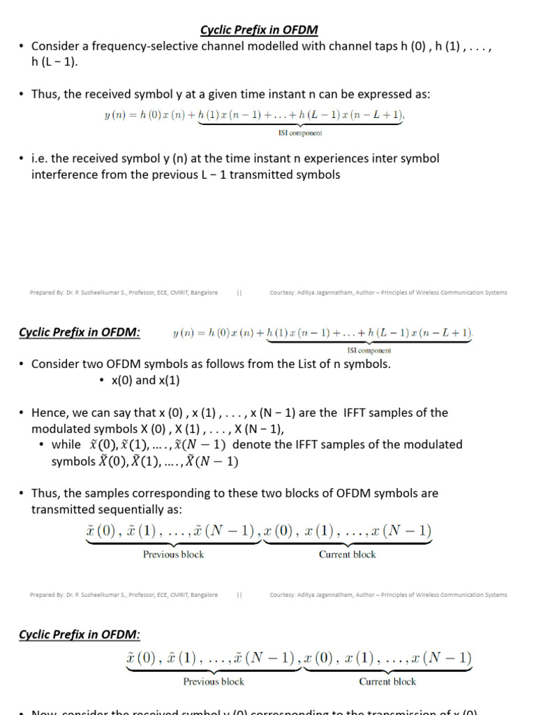 Understanding Cyclic Prefix in OFDM | PDF | Orthogonal Frequency ...