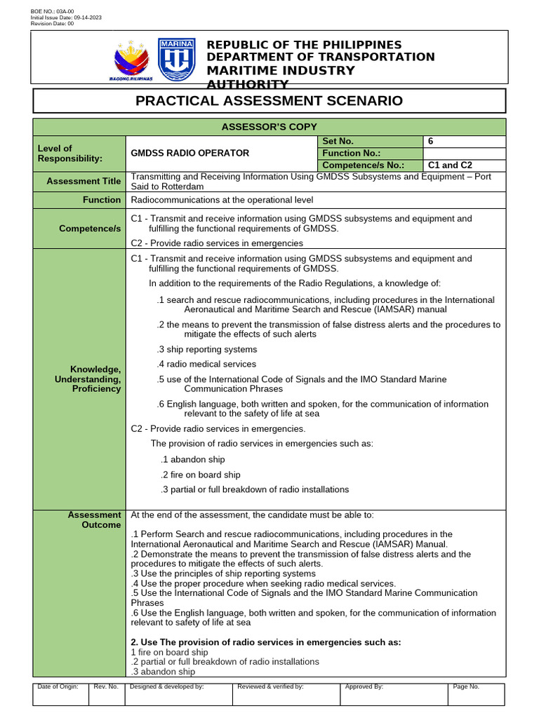 SET 6 BOE-03B-Practical-Assessment-Scenario-Assessors | PDF ...