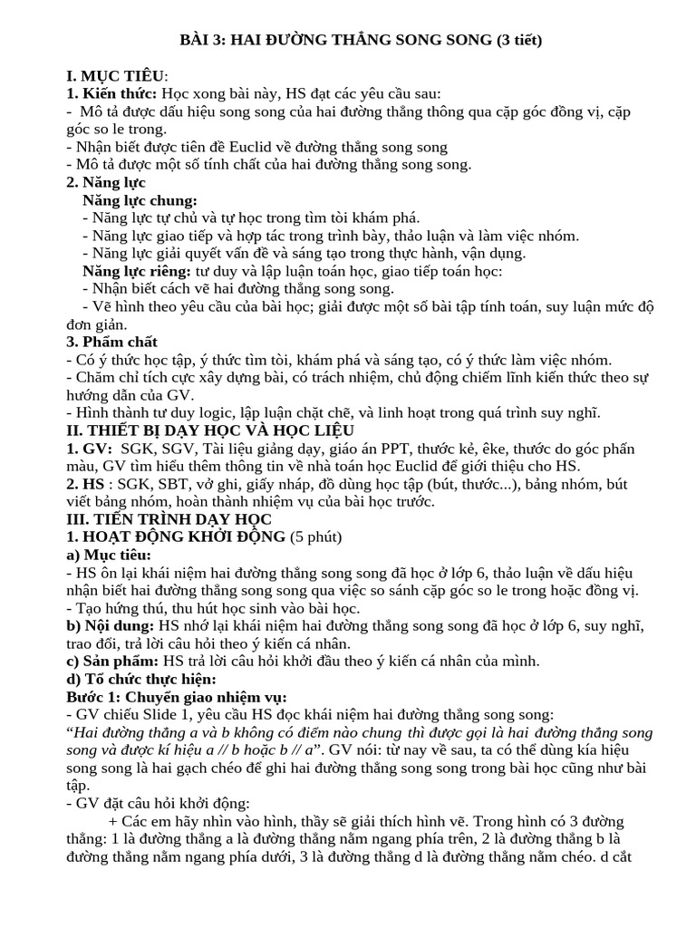 Bài 3 Hai Duong Thang Song Song | PDF