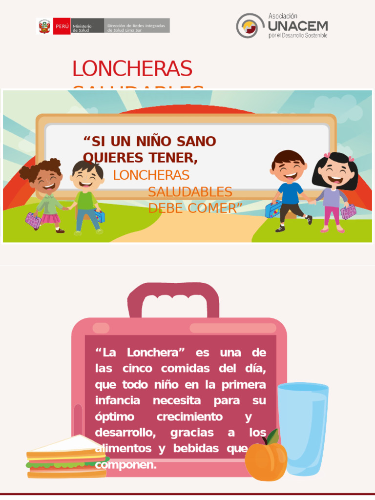 Guia de Loncheras Saludables Asociacion UNACEM | PDF | Alimentos | Fruta