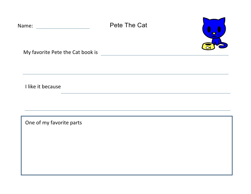 Pete The Cat Writing Response | PDF