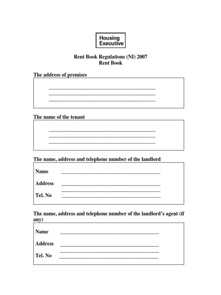 Rent Book Guidelines for Tenants | PDF | Leasehold Estate | Eviction