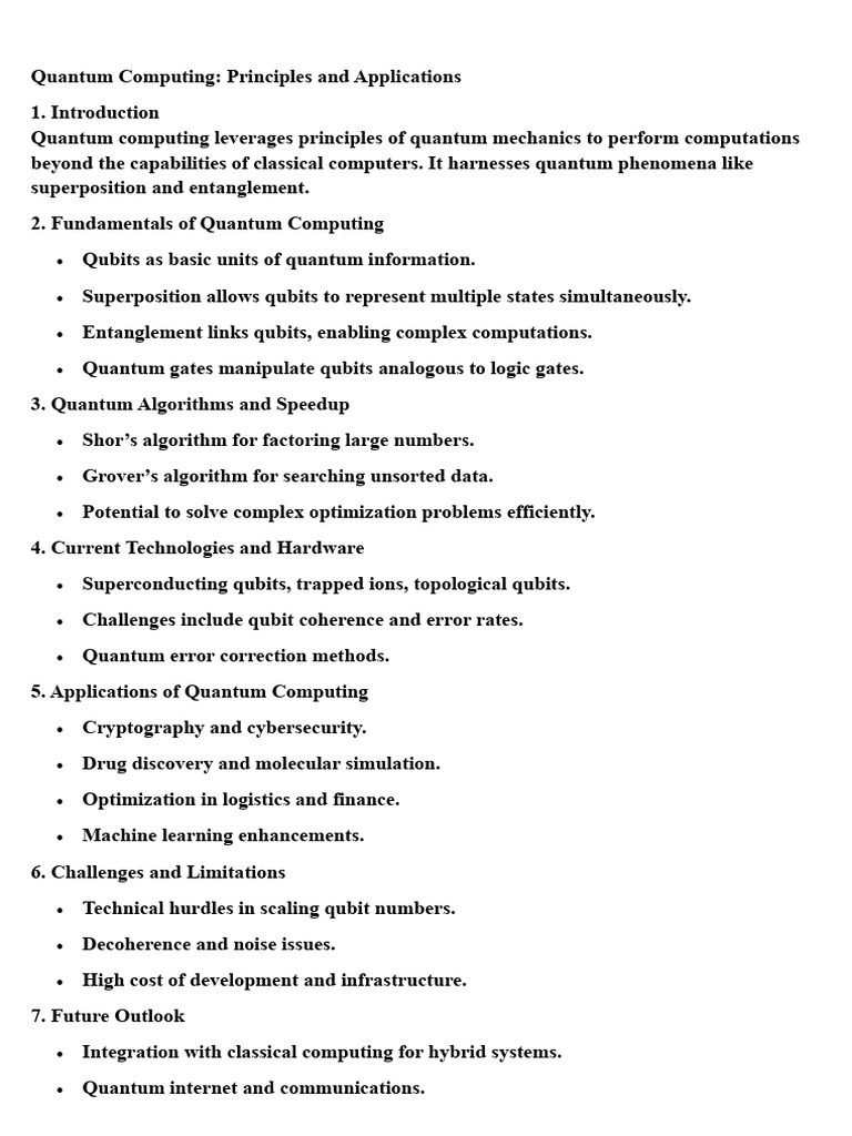 Quantum - Computing - Principles and Applications | PDF | Quantum Computing | Artificial ...