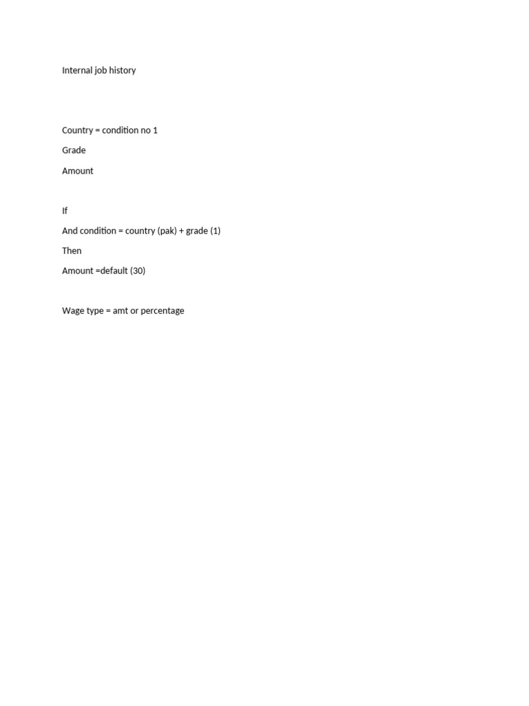 Internal Job History | PDF