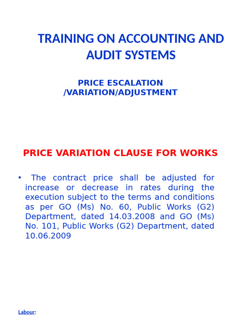 Price Variation Clause in Contracts | PDF | Economies