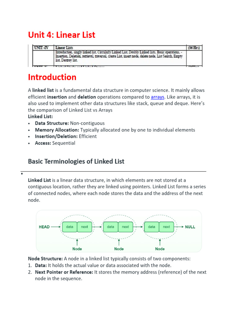 Understanding Linked Lists in Depth | PDF | Pointer (Computer ...