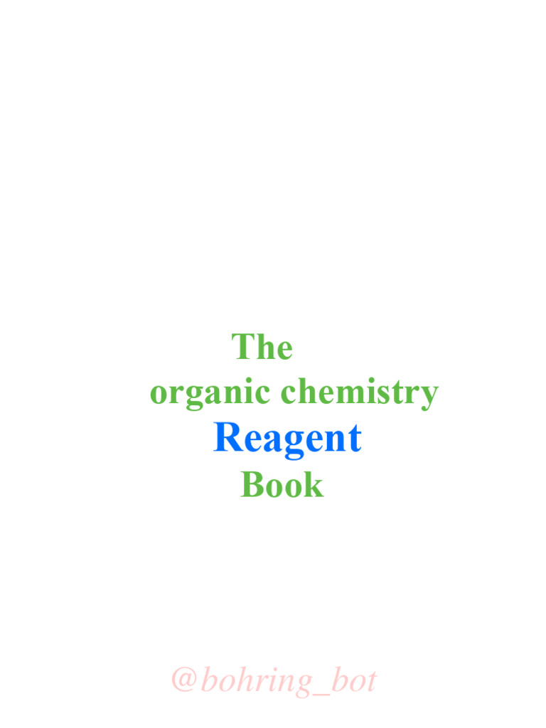Organic Chemistry Reagent Guide | PDF | Ketone | Aldehyde