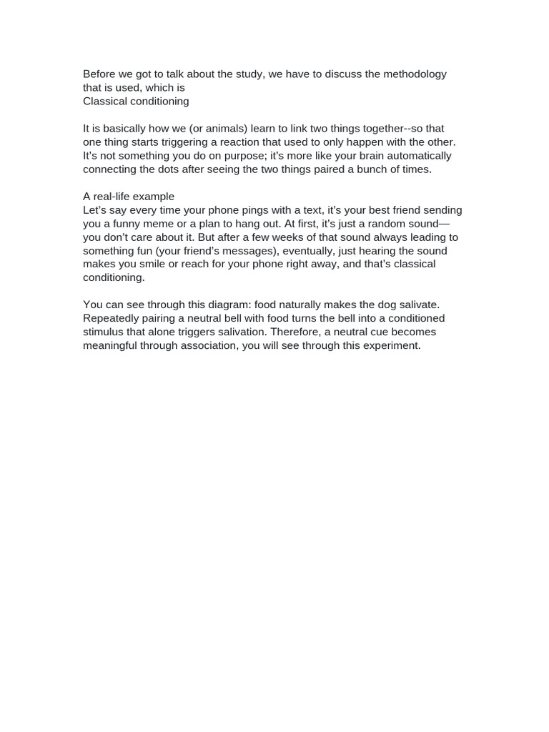 Classical Conditioning | PDF