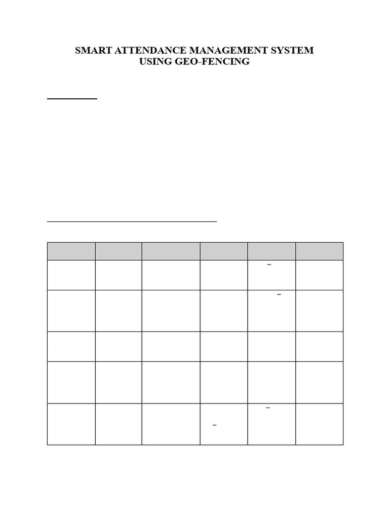 Smart Attendance Management Systm | PDF | Computing | Information ...
