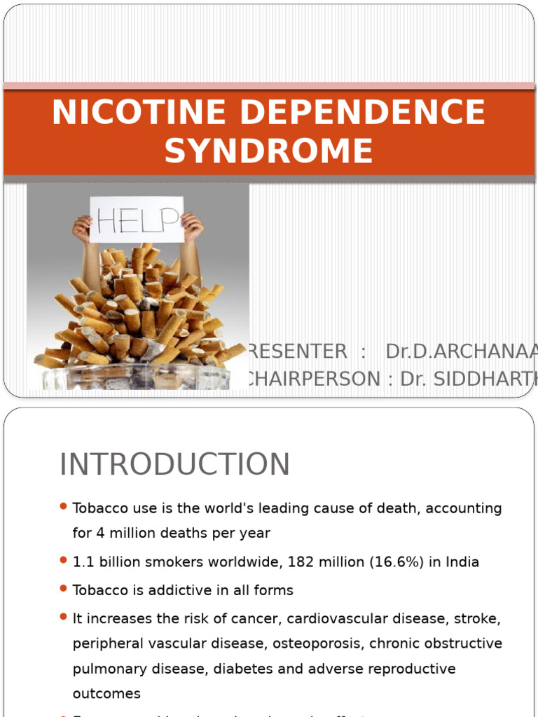 Nicotine Dependence Syndrome | PDF | Nicotine | Smoking Cessation
