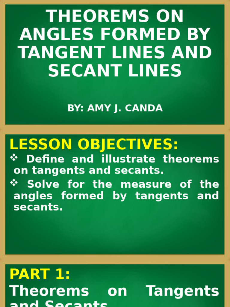 Q208 - Theorems On Secants and Tangents | PDF