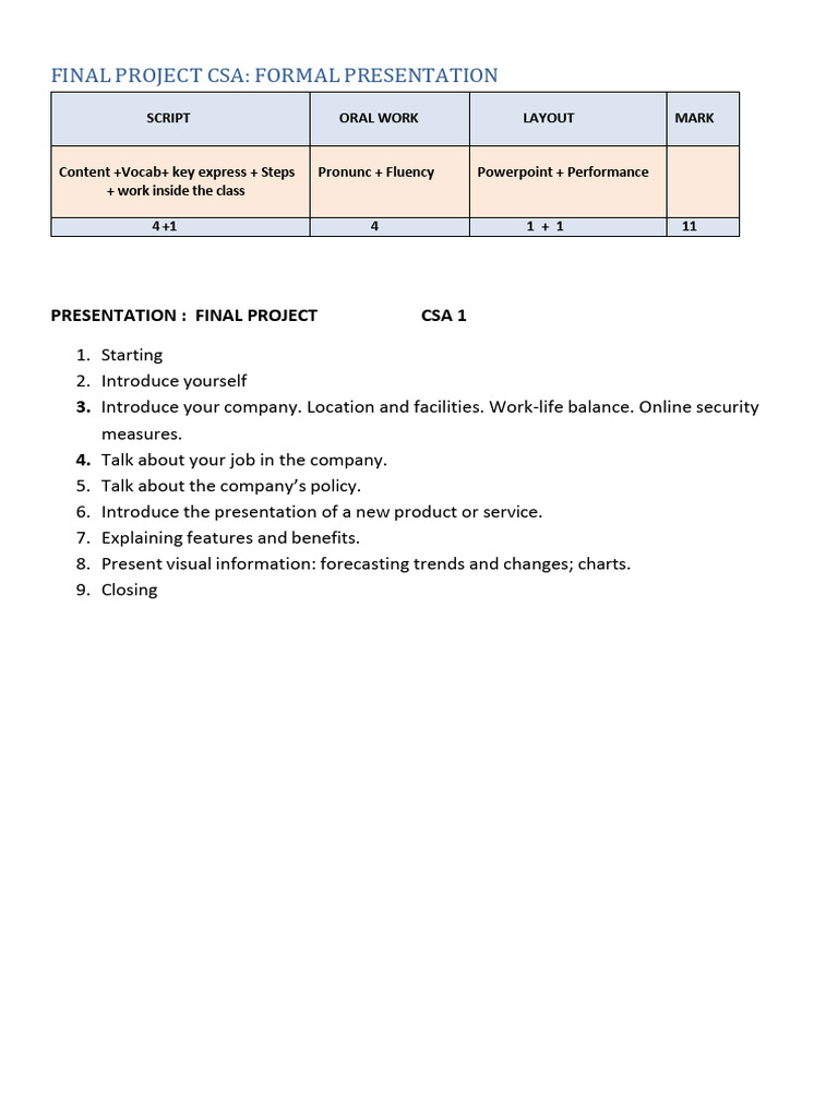 Presentation Csa1 PDF | PDF