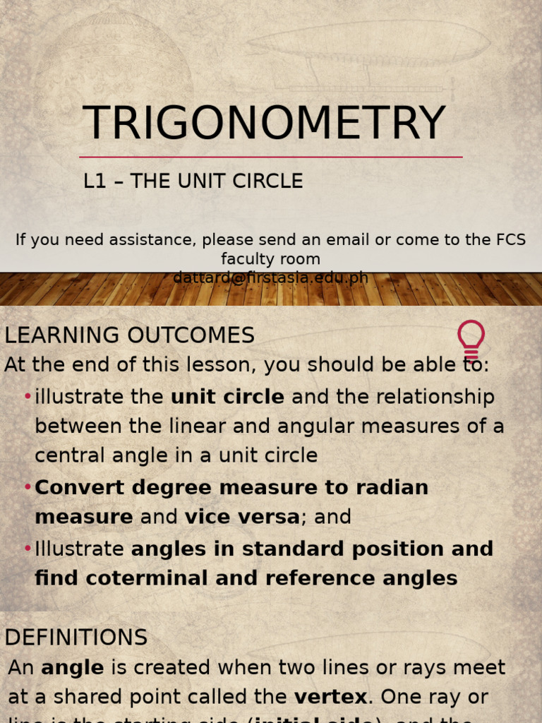 L1 Unit Circle RevC Apostles | PDF | Angle | Trigonometric Functions
