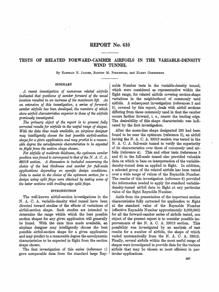 Naca Report 610 | PDF