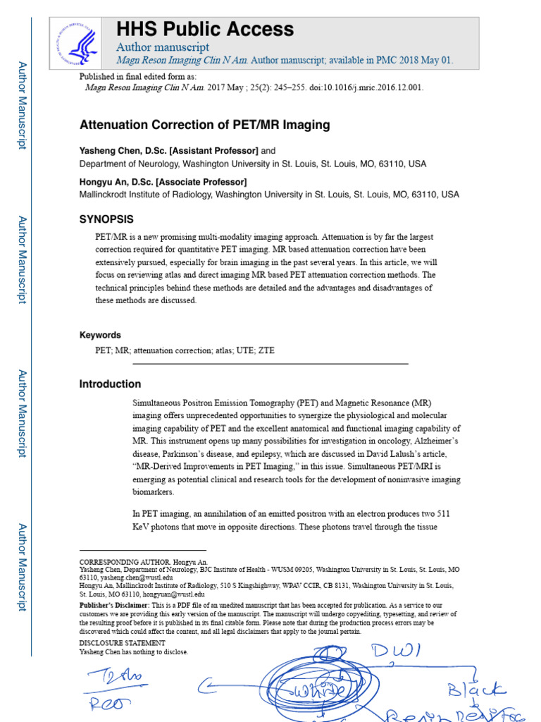 Pet Mri Attenuation Correction | PDF | Positron Emission Tomography ...