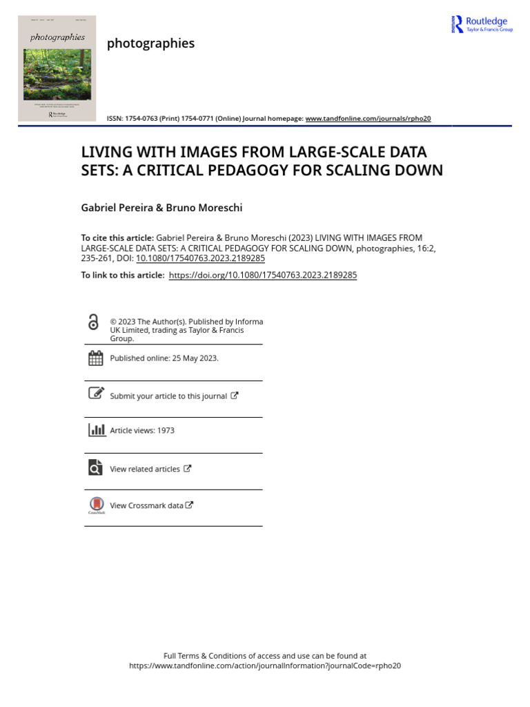 Living With Images From Large-Scale Data Sets A Critical Pedagogy For ...
