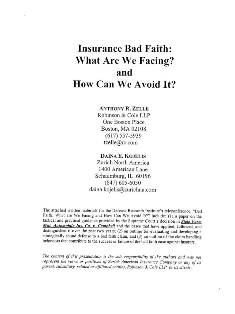 Insurance Bad Faith What Are We Facing (Adjuster Manual) | Punitive ...