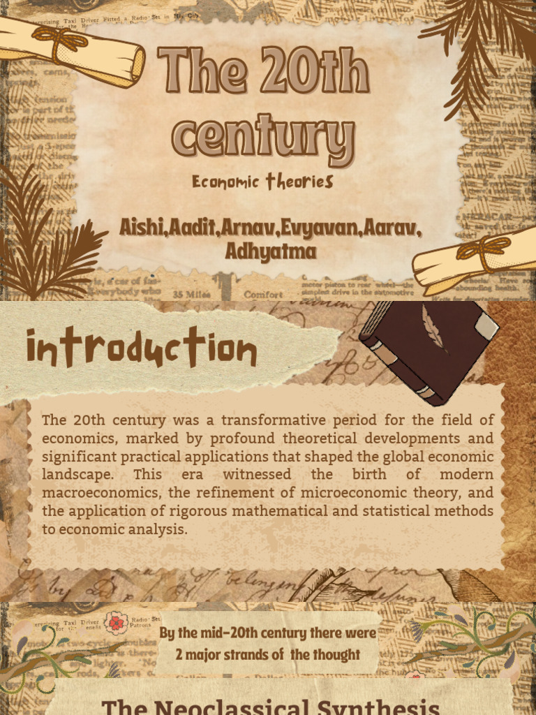 The 20th Century Economic Theories | PDF | Economics | Keynesian Economics