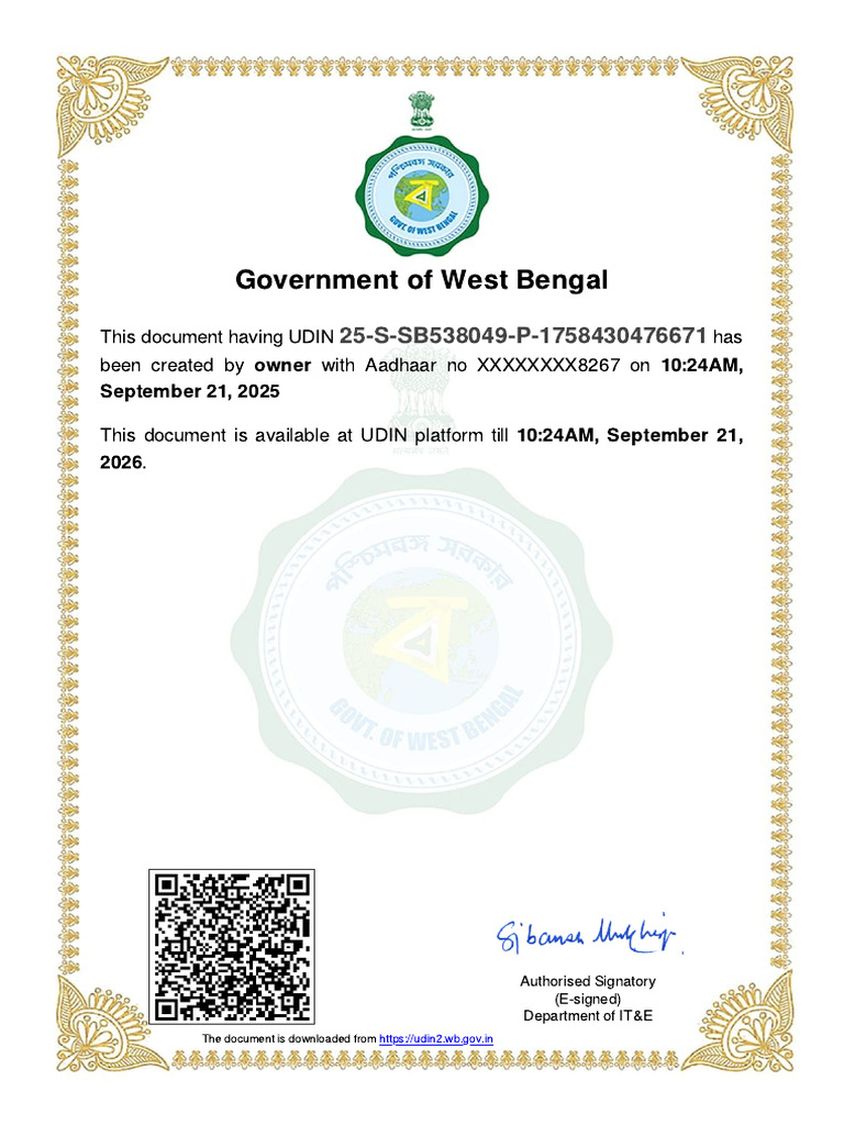 Udin - Certificate - 25 S SB538049 P 1758430476671 | PDF