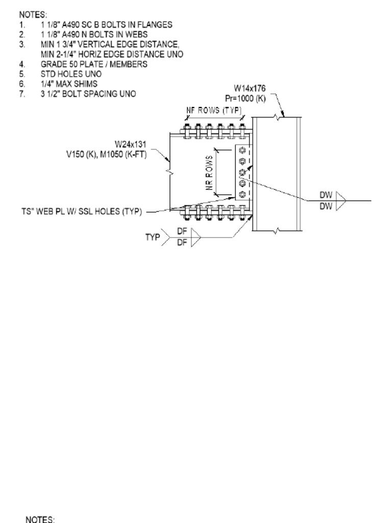 Structural Plate Thickness and Bolt Calculations | PDF