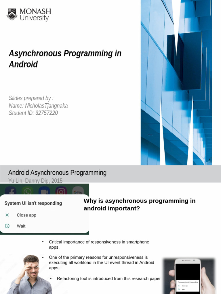 Parallel Computing On Asynchronous Programming Slides | PDF | Android (Operating System ...