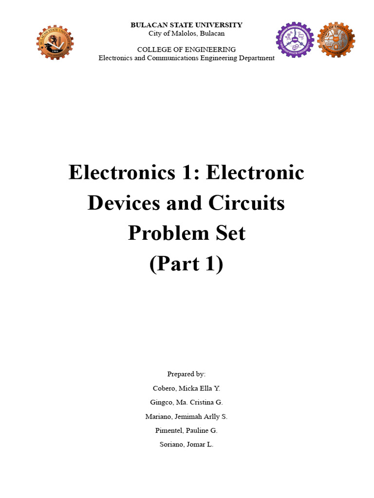 Electronics Circuits Problem Set | PDF | Rectifier | Diode