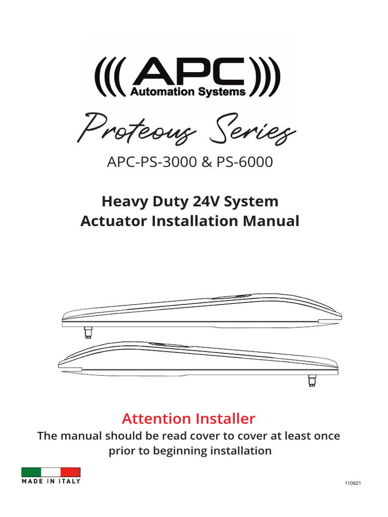 APC PS-3000 and PS-6000 Gate Actuator Manual | PDF | Legal Liability ...